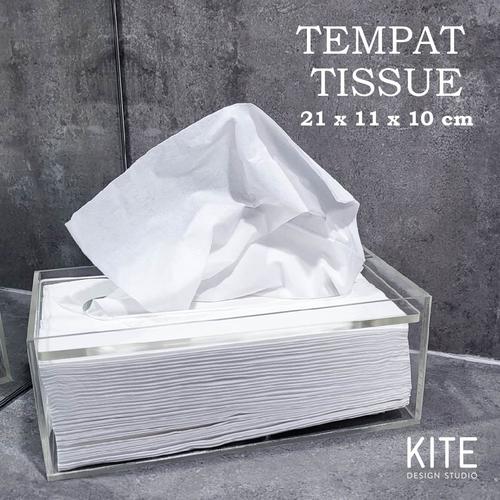 Jual Tempat Tissue Akrilik Transparan Kotak Minimalis Clear Polos ...