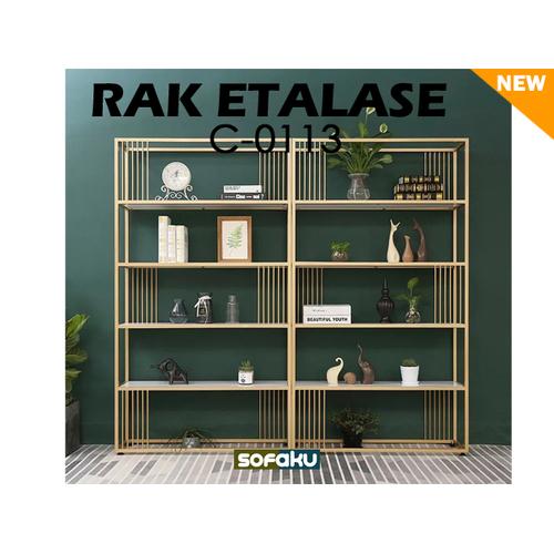 Jual Rak Etalase Gold C-0113 - Rak Showcase Pajangan Besi/Rak Tingkat ...