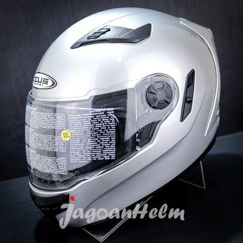 Promo ZEUS Helm ZS813 | SOLID 813 SILVER | FullFace ZS-813 Double Visor - STANDAR, L - Kota ...