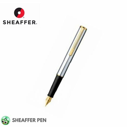 Jual Sheaffer Agio Compact Brushed Chrome with 22K Gold Plate Fountain ...