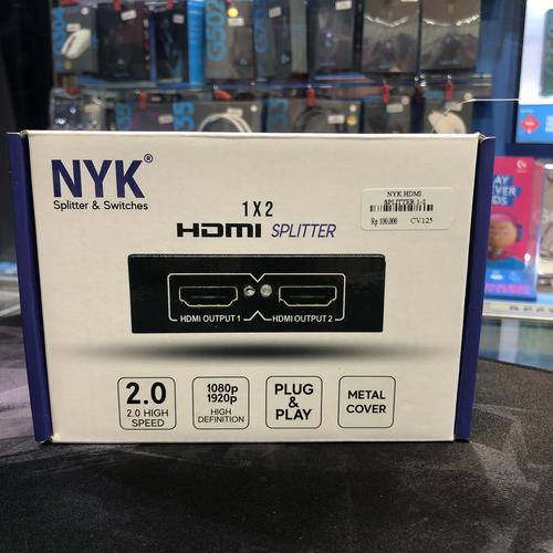 Jual NYK HDMI Splitter 2 port 1x2 HD Plug & Play 2.0 High Speed - Kota ...