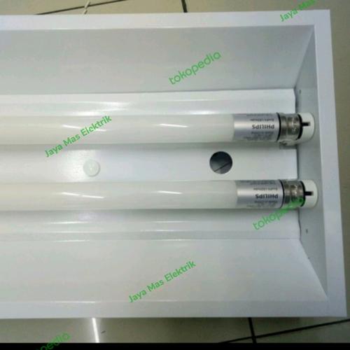 Jual Kap Lampu TKI led 2x8w 2x18 watt 60cm Lampu Philips 60cm full Set ...