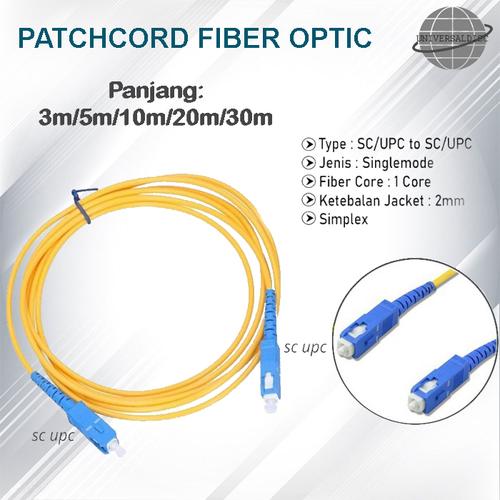 Jual Kabel Patchcord FO Fiber Optic SC SC FTTH Singlemode 3m/5m/10m/20m/30m - 5 Meter - Jakarta ...