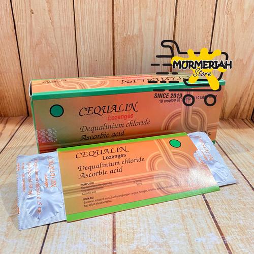 Jual CEQUALIN Lozenges STRIP isi 10 tablet hisap-Untuk Sakit ...