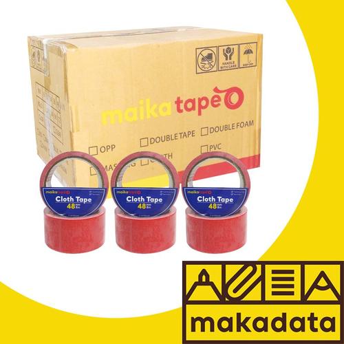 Jual LAKBAN LINEN | CLOTH TAPE MERAH MAIKATAPE 48MM (1BOX) MURAH - Kota ...