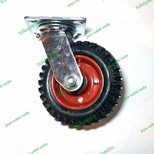 Jual Roda karet Hitam Kembang Heavy duty 6 inch Taiwan ( hidup ...