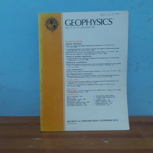 Jual MAJALAH GEOPHYSICS VOL.51 NO 12 DES 1986 - Kab. Bantul - Finco ...
