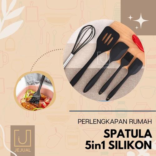 Promo SPATULA SET 5in1 Alat Masak 5 in 1 Silikon Serok/Sutil/Sotil ...