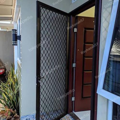 Jual pintu expanda aluminium kawat nyamuk murah - Putih - Kab. Bogor ...
