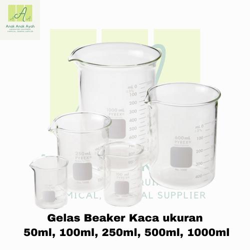 Jual Beaker Pyrex/ Gelas Beaker Kaca Pyrex 50ml/100ml/250ml/500ml ...
