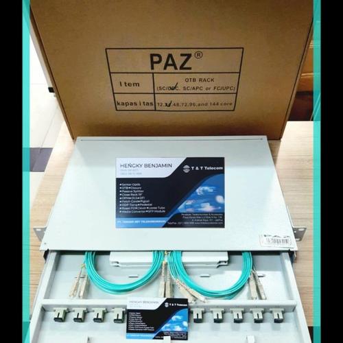 Jual PAZ ODF OTB RACK 12 CORE SC OM3 FULL SET SINGLEMODE FIBER OPTIK ...