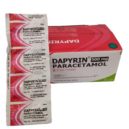 Jual DAPYRIN PARACETAMOL 500 MG @10 TABLET - OBAT DEMAM / NYERI - Kota ...