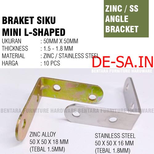 Jual Bracket / Braket Siku Sudut Kecil 45mm (Eceran) - Kab. Tangerang ...