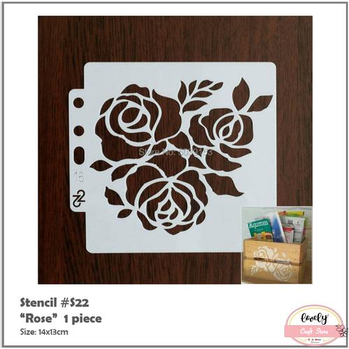 Jual decorating flower stencil cake, art and craft, cetakan stensil ...