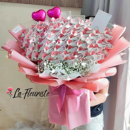 Promo Pembuatan buket uang | money bouquet | kerangka model roll Jumbo ...