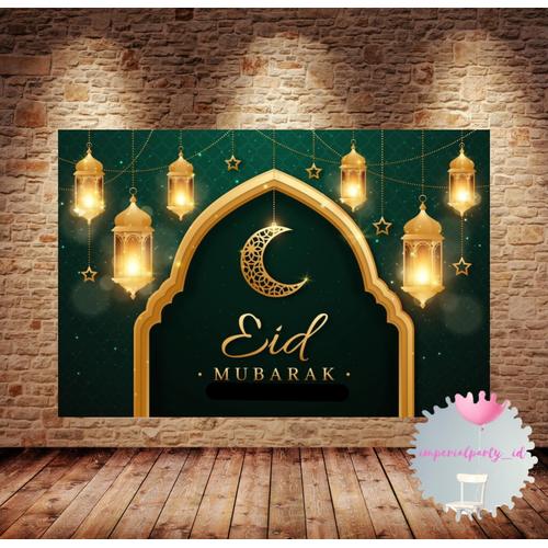 Jual Custom Backdrop Banner Spanduk Eid Mubarak Lebaran Ramadhan Kareem ...