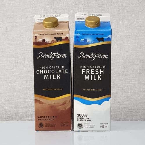 Jual Brookfarm Fresh Milk Plain 946ML | Chocolate 946ML | Susu Segar ...