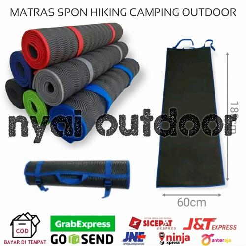 Jual matras spon camping tebal alas tidur tenda Outdoor - Biru, 60cm x ...