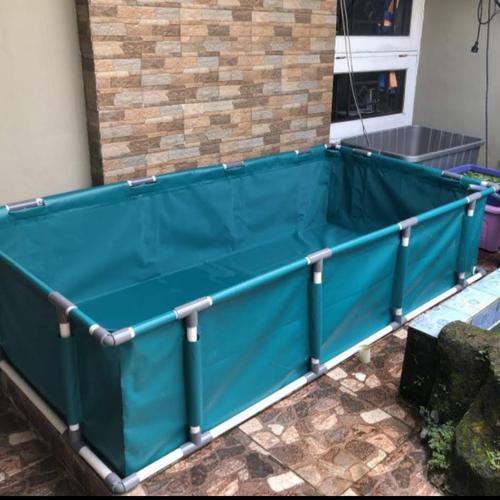 Jual KOLAM TERPAL RANGKA PIPA FULSET 250X70X70 PVC ORCHID SEMI KARET ...
