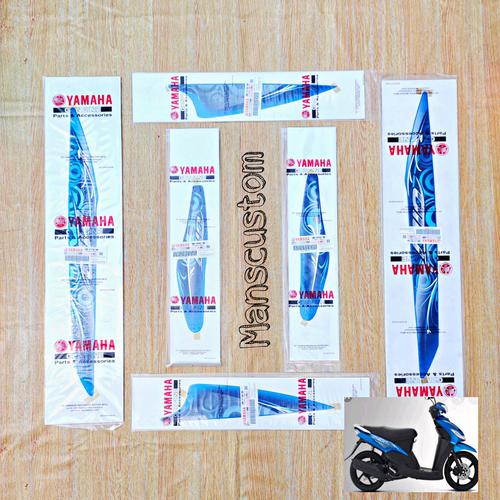 Jual Striping yamaha mio smile 2010 2011 2012 asli original biru ...