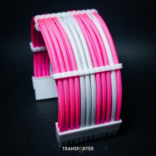 Jual Pinkylicious custom cable sleeve extension PSU white pink - 24Pin ...