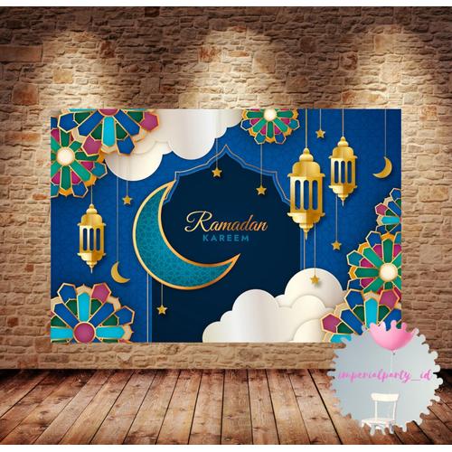Jual Custom Backdrop Banner Spanduk Ramadhan Kareem Lebaran Eid Mubarak ...