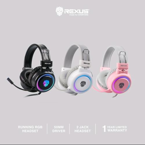 Jual HEADPHONE REXUS VONIX F30 GAMING / HEADSET REXUS VONIX F30 - pink ...
