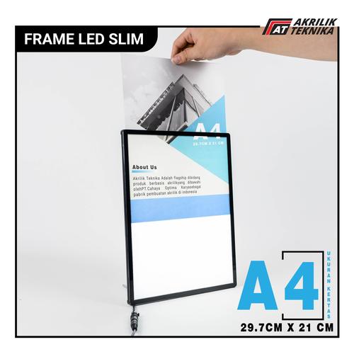 Promo FRAME / BINGKAI / DISPLAY POSTER LED / LAMPU AKRILIK SLIM LIGHT ...