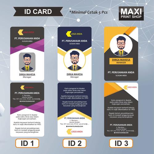 Jual Cetak Kartu ID Card Perusahaan, bahan PVC - Kota Tangerang Selatan ...