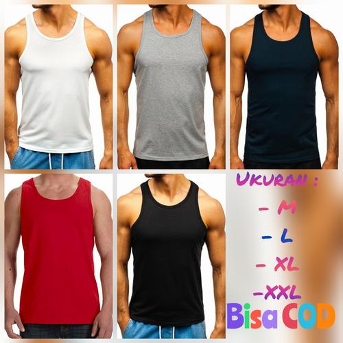 Jual -Excellent Era - Kaos Singlet Polos Pria Tank Top Pria Polos ...