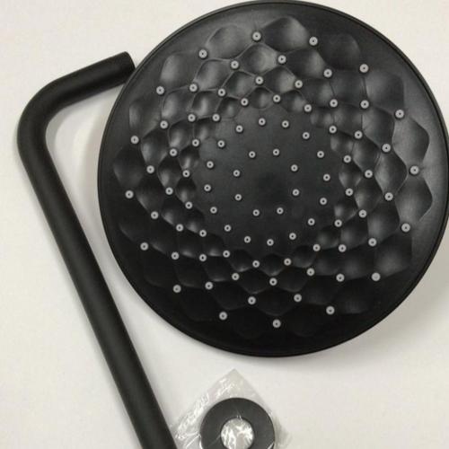 Jual Wall Shower Hitam Bulat / Shower Mandi Tanam Black 8" inch ...