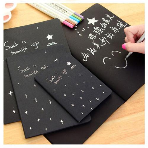 Jual Black Note Buku Catatan Hitam Kertas Hitam Buku Hitam - Kota ...