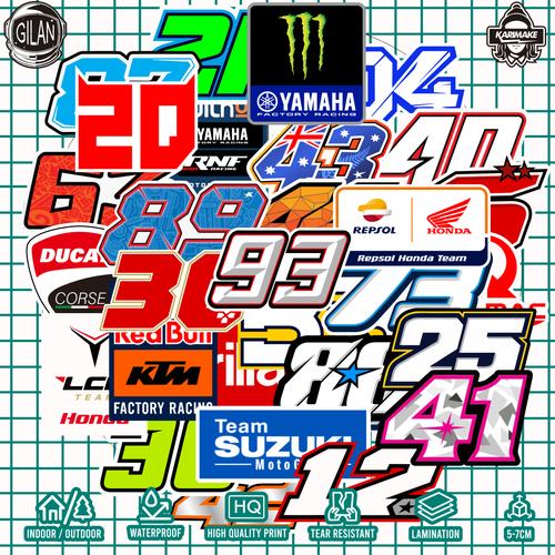 Jual Sticker Pack RACING MOTOGP RIDER TEAM Stiker Laptop - Karimake ...