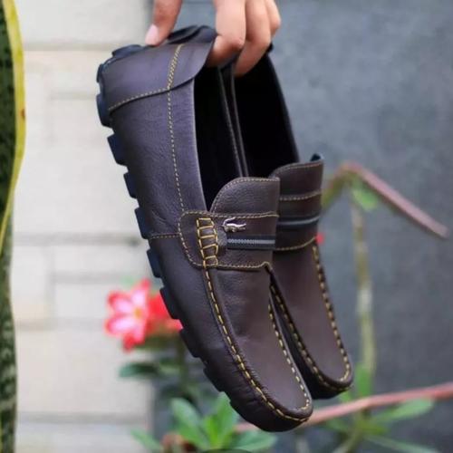 Jual Sepatu Slip On Pria Crocodile Kulit Asli Sapi Keren Formal Casual ...