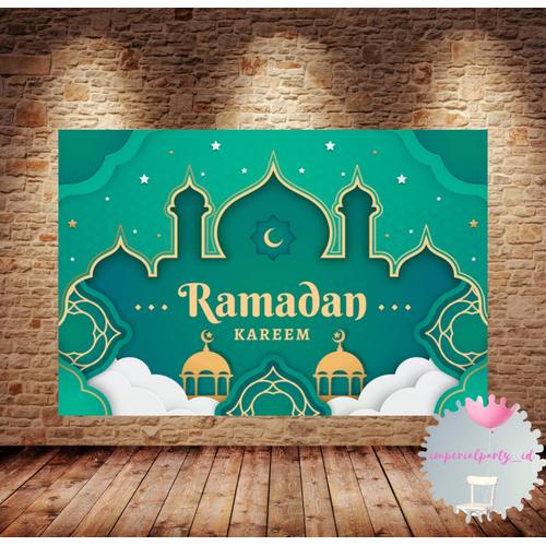 Jual Custom Backdrop Banner Spanduk Ramadhan Kareem Lebaran Eid Mubarak ...