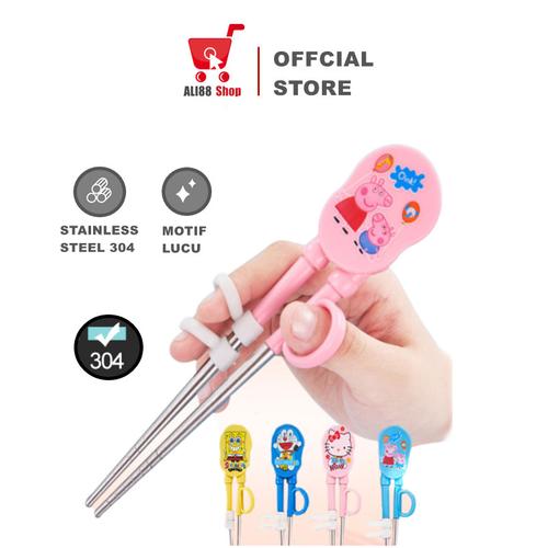 Jual Sumpit Anak Karakter / Sumpit Anak Belajar Makan Model Kartun ...