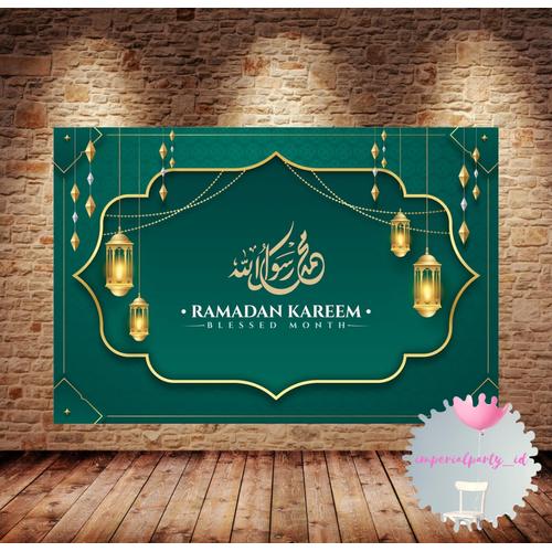 Jual Custom Backdrop Banner Spanduk Ramadhan Kareem Lebaran Eid Mubarak ...