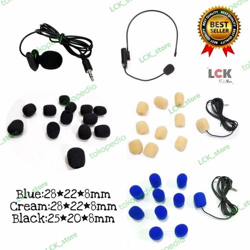 Jual busa mic clip on /busa microphone headset / foam mini kecil spon ...