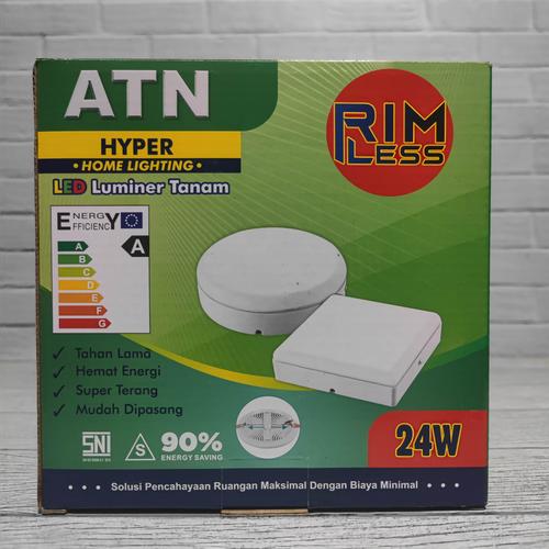 Jual ATN PANEL LED 24W 24 WATT OB BULAT OUTBOW OUT BOW TEMPEL PLAFON ...