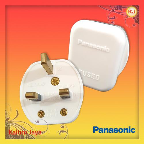 Jual Steker AC 3 Pin/Kaki WEJ9111W Panasonic dengan Sekring / Fused ...