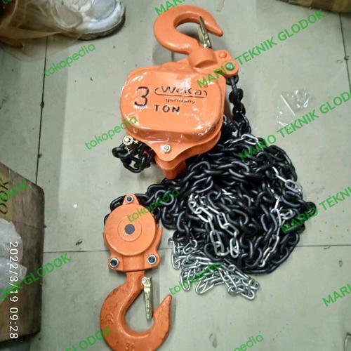 Jual Chainblock katrol Kerekan manual merek Weka 3 Ton x 10 Meter ...