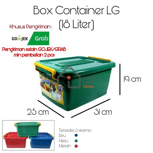 Jual Box Container LG Plastic (18 Liter) - Biru - Jakarta Barat ...