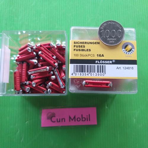 Jual Sekring fuse batu 16A FLOSSER utk mobil Eropa made in Germany 1pc ...