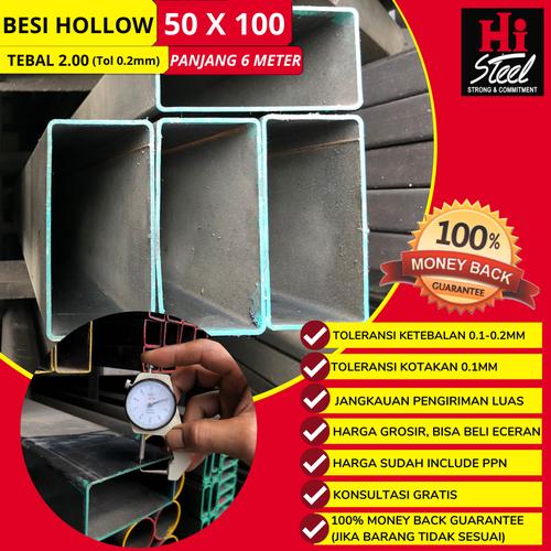 Jual Besi Hollow 50 X 100 X 2.00mm - Kota Bekasi - Hi Steel | Tokopedia
