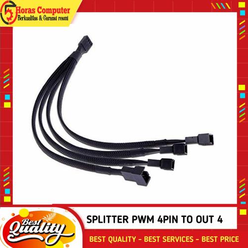 Jual PWM 4 Pin Fan Splitter, 4 Pin Adapter Cable, Braided Computer Fan ...