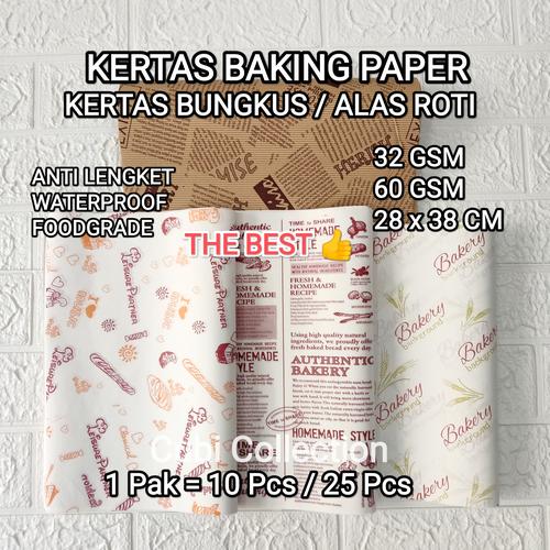 Jual KERTAS BAKING PAPER MOTIF LAMINASI ANTI LENGKET / KERTAS ROTI ...