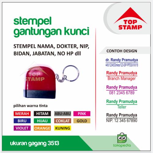 Jual Stempel nama,dokter, nip, jabatan, no hp dll - Merah - Kota ...