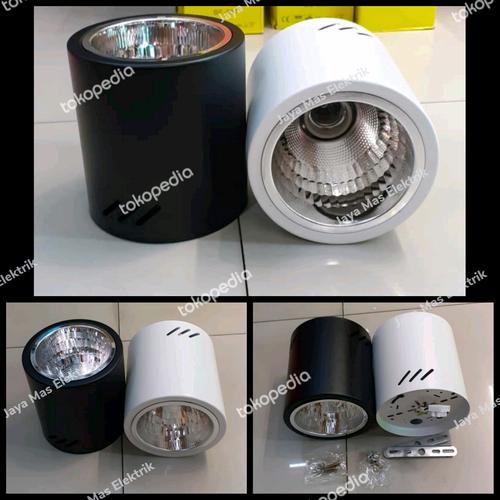 Jual Kap Lampu Downlight Outbow 4 INCH FITTING e27 HITAM PUTIH OB BULAT ...
