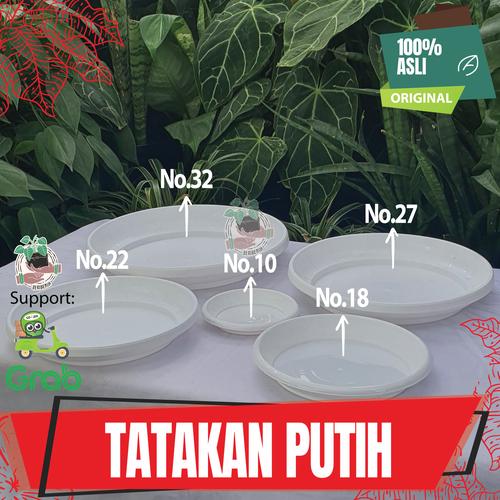 Jual Tatakan Pot Bunga warna Putih Alas Pot Tanaman Hias Wadah Pot ...