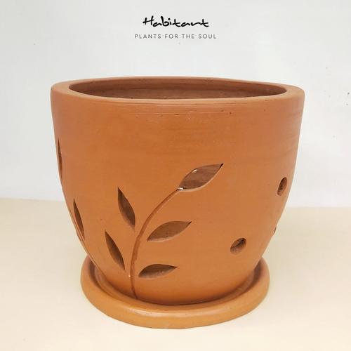 Jual Terracotta Convex Set 22 cm - Pot tanaman hias / Terakota dan alas ...